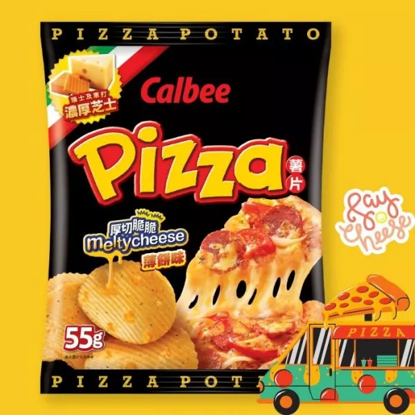 Calbee Pizza Melty Cheese Chips | Snack Affair