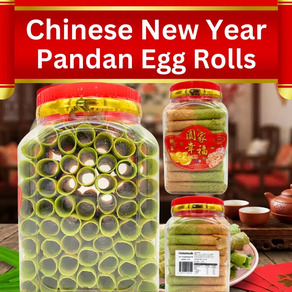 Chinese New Year Pandan Egg Rolls | Chinese New Year Snacks