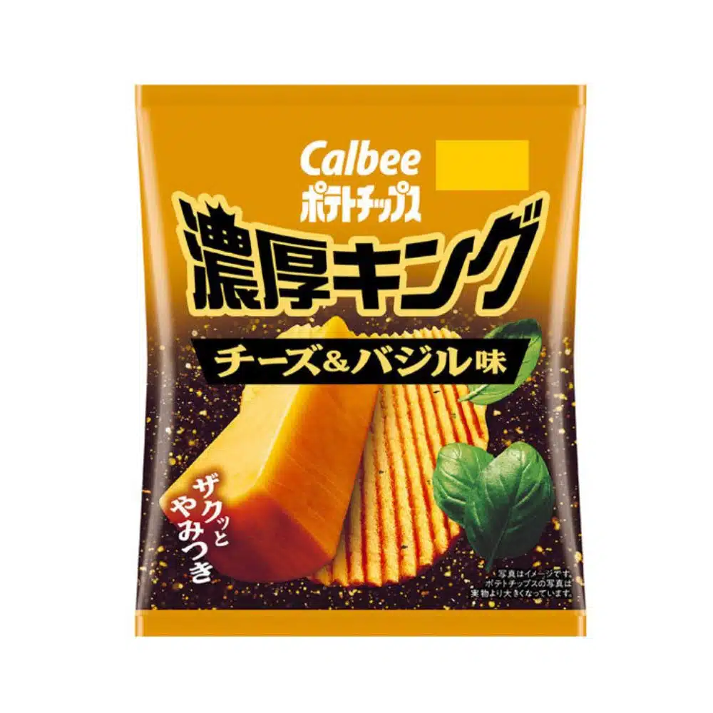 Calbee Rich King Potato Chips – Cheese Basil | Snack Affair