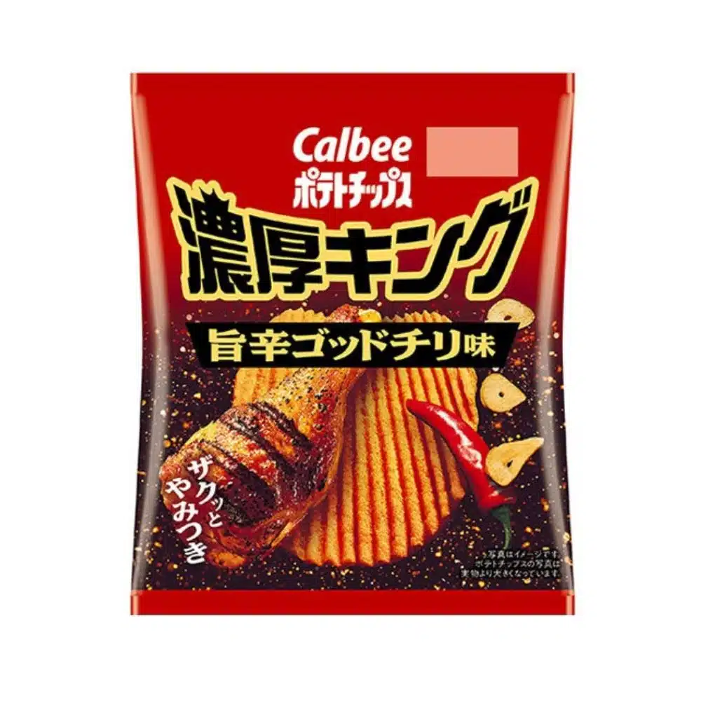 Calbee Rich King Potato Chips – God Chilli Pepper and Garlic | Snack Affair