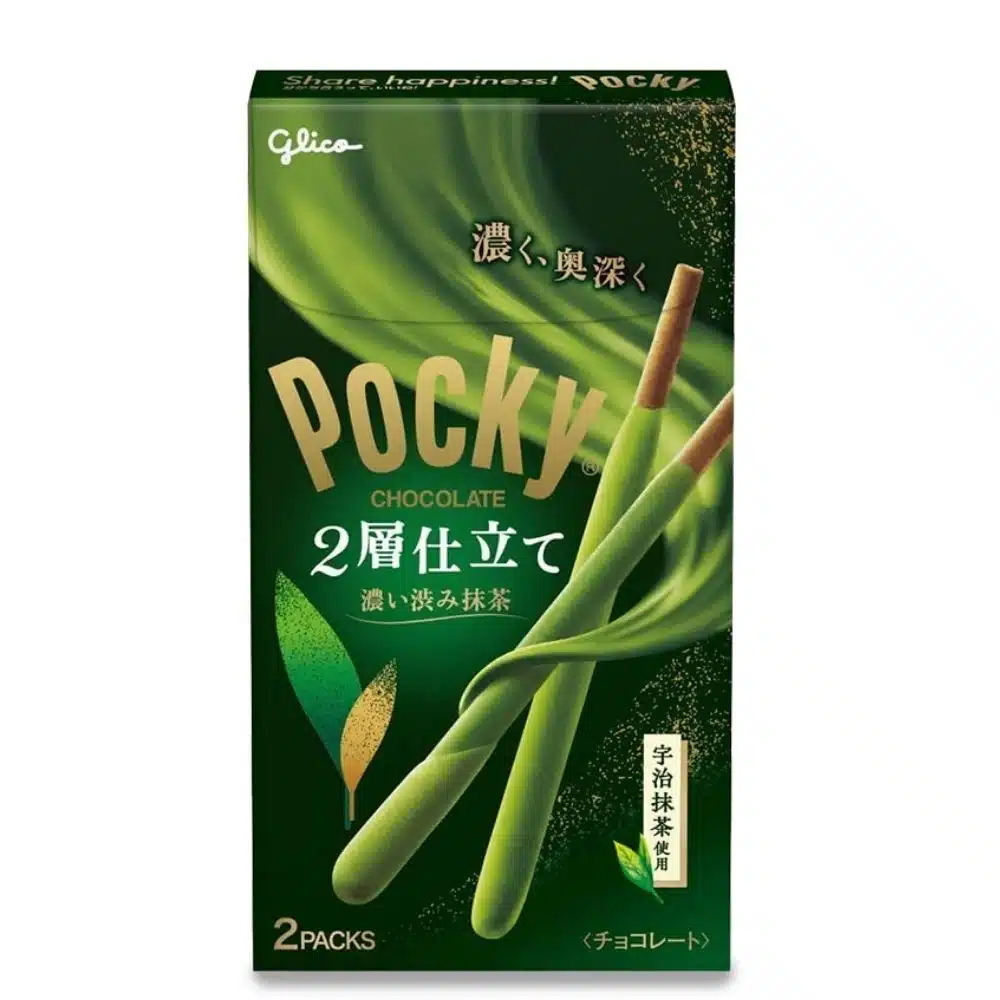 Buy Glico Japanese Pocky Double Matcha - Deep Uji Green Tea Biscuit ...
